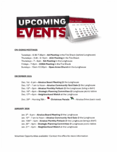 Calendar – Ainaloa Community Association